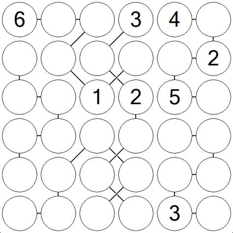 Chain Sudoku 6x6 Hard Sudoku