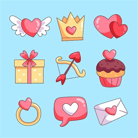 Free Vector Love Cartoon Element Set