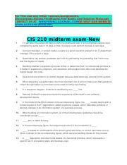 CIS Midterm Exam New For This And Any Other Courses Assignments Disscussions Quizes