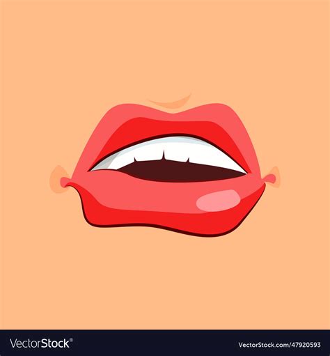 Female Red Lips Royalty Free Vector Image Vectorstock