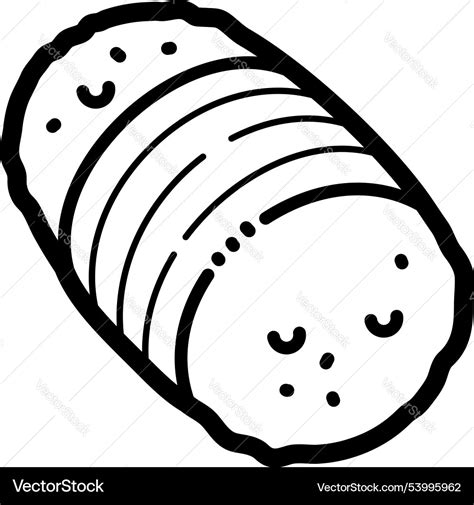 Lemper Indonesian Snacks Icons Royalty Free Vector Image