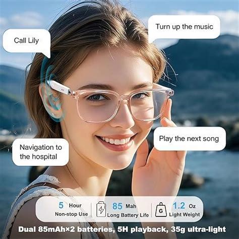 Giinova Smart Glasses Bluetooth For Women With 160 Language Translation