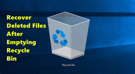 How To Recover Deleted Files After Emptying Recycle Bin