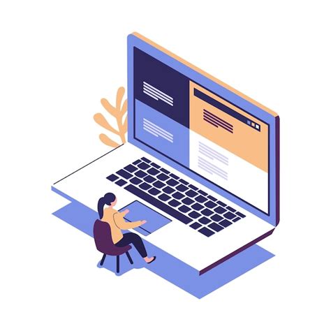 Premium Vector Young Programmers Code The Web Site On The Laptop From The Command Line The