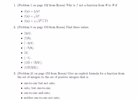 Solved 1 Problem 1 On Page 152 From Rosen Why Is F Not A