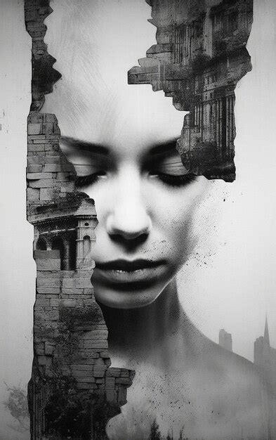 Premium Ai Image Fading Face Model Illusion Effect