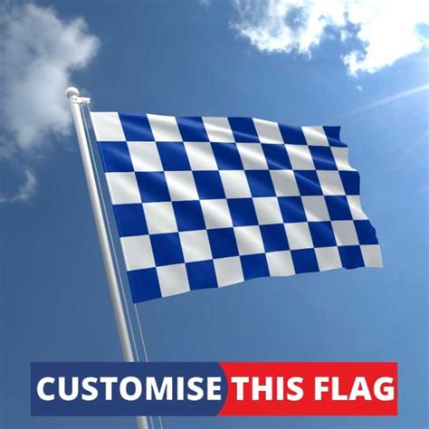 Custom Blue And White Chequered Flag Personalised Flags The Flag Shop