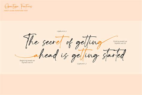 Fancy Glow Script Font Behance