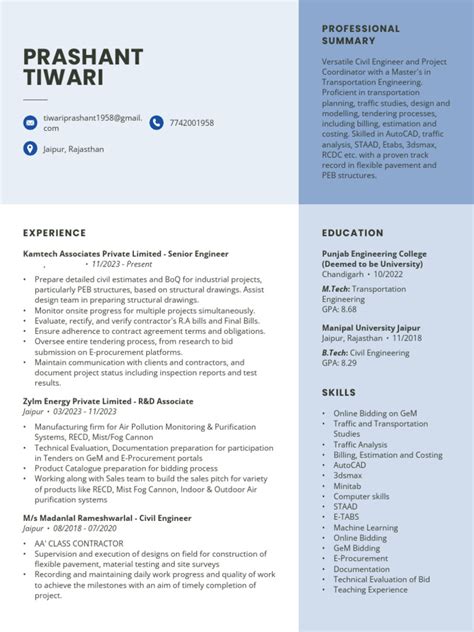 Prashant Tiwari Cv Pdf