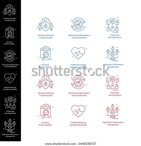 Ai Anomaly Detection Vector Symbol Pack Stock Vector Royalty Free