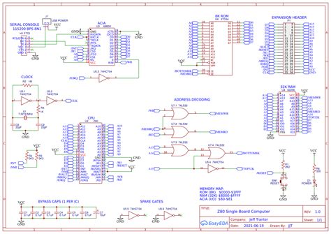 Z80 Single Board Computer Easyeda Open Source Hardware Lab