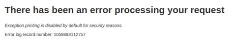 [solved] magento 2 exception printing is disabled by default for