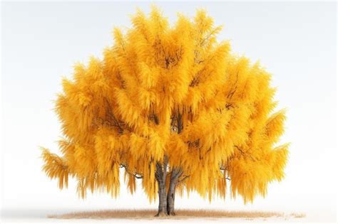 Premium AI Image A Tree With Yellow Leaves On It