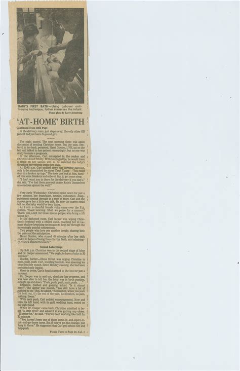 Midwife History Articles From The 70s And 80s The Art Of Opening