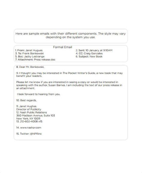 Formal Email Examples To Download