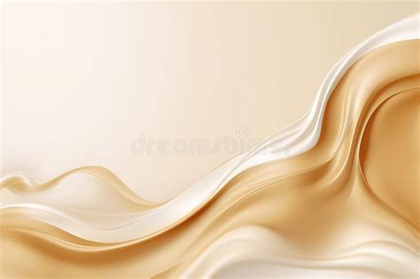 Elegant Beige Backdrop With Luxurious Golden Cream Liquid Edge Perfect For Sophisticated