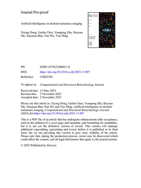 Ai In Skeletal Metastasis Imaging Pdf