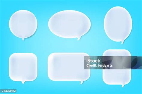 3d 귀여운 흰색 원과 사각형 말풍선 아이콘 파란색 파스텔 색상 배경에 고립 된 세트 0명에 대한 스톡 벡터 아트 및 기타 이미지 0명 3차원 형태 개념 Istock