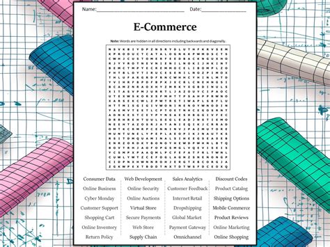 E Commerce Word Search Puzzle Worksheet Activity Teaching Resources