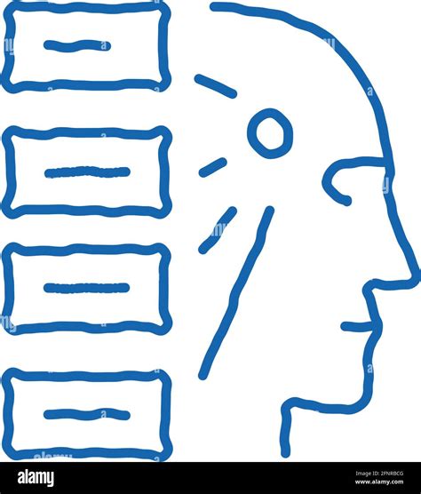 Algorithm Machine Learning Doodle Icon Hand Drawn Illustration Stock