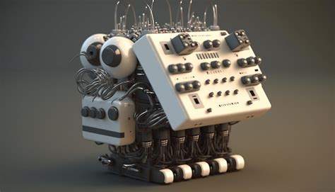 Premium Ai Image Futuristic Modular Synthesizer System Ai Generator Image