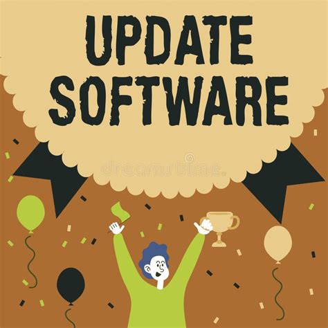 conceptual display update software word written on replacing program