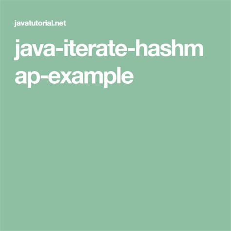 Java Iterate Hashmap Example Java Example