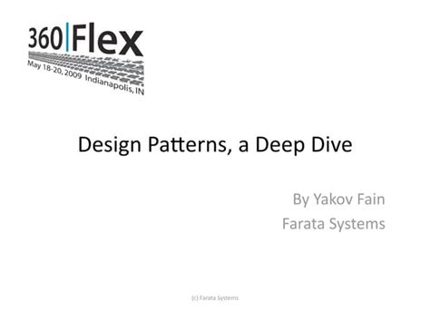 Yakov Fain Design Patterns A Deep Dive Ppt
