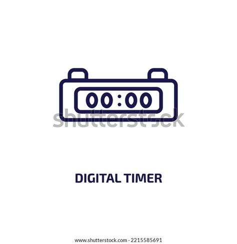 Digital Timer Icon Education Collection Thin Stock Vector Royalty Free 2215585691 Shutterstock