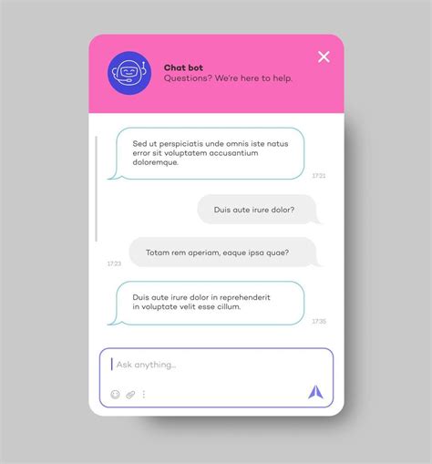 Chat Bot Window For Website And Mobile App 7224725 Vector Art At Vecteezy