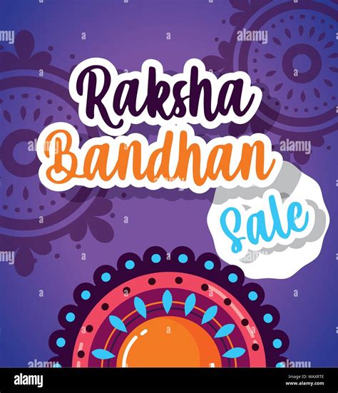 Happy Raksha Bandhan Poster Offer Commerce Design Vector Illustration