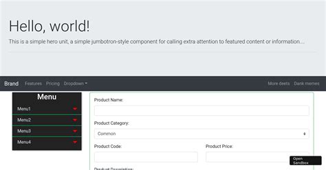 React Codesandbox