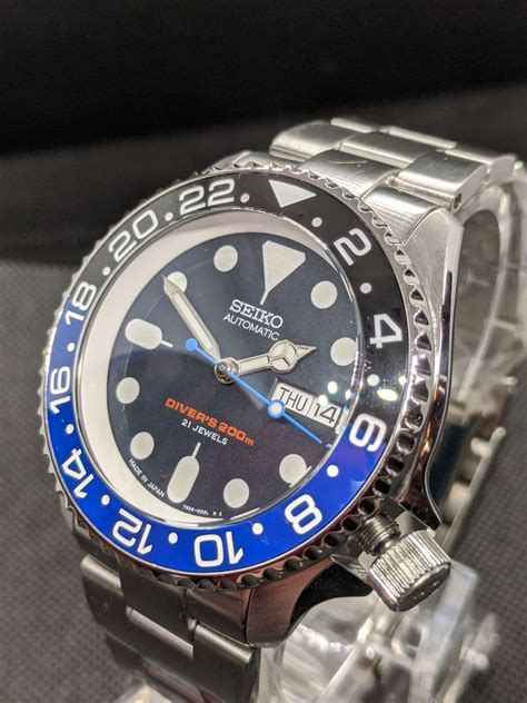 Seiko Mod Skx009j1 Submariner Batman Wellingtime