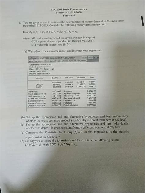 Ela 2006 Basic Econometrics Semester I 20192020