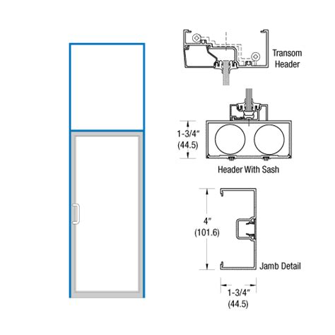 Crl U S Aluminum 0z3172236 Bronze Black Anodized Open Back Transom Frame For Single Door Center
