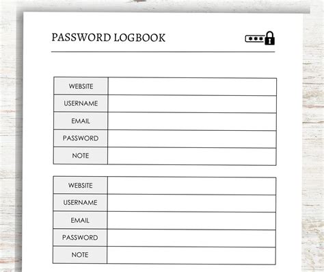 Password Logbook Kdp Interior Template Commercial Use Etsy