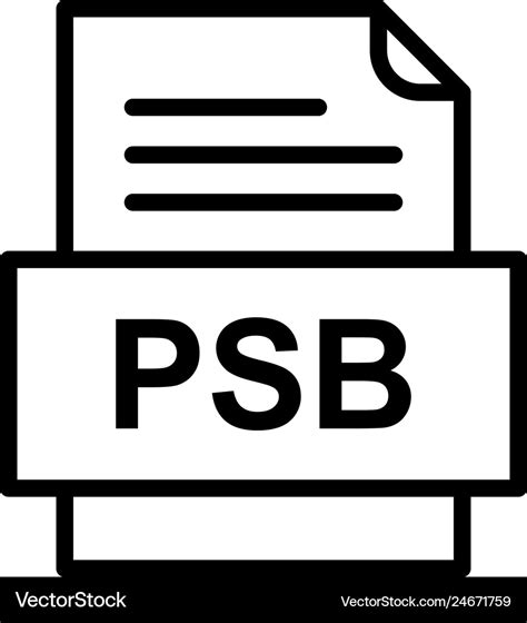 Psb File Document Icon Royalty Free Vector Image