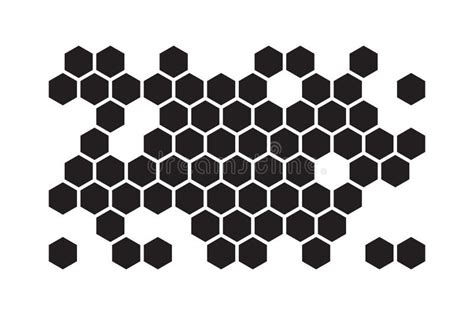Hexagon Grid Icon In Flat Style Hexagonal Vector Illustration On Isolated Background Stock