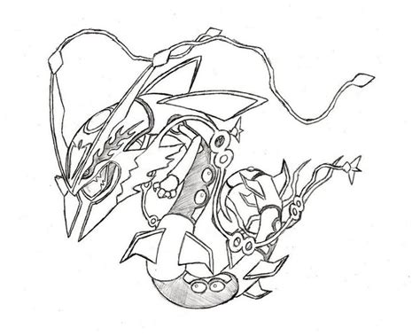 Pokemon Mega Rayquaza Drawing
