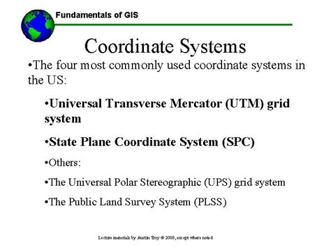 Fundamentals Of Gis Using Gis Lecture 6 Introduction