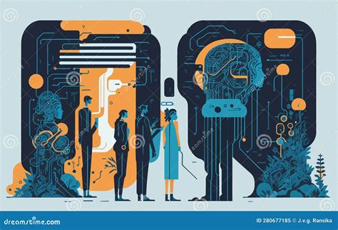 Illustration That Explores The Ethical Considerations And Societal Impact Of Ai Technology