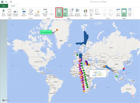 Create A Map In Excel Using Latitude And Longitude Design Talk