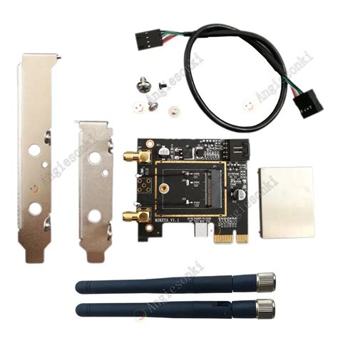 M Ngff Wireless Card To Pci E X Desktop Wifi Wlan Card Bracket For Intel Ac Ac