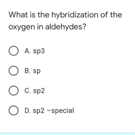 Sp2 Hybridization Oxygen