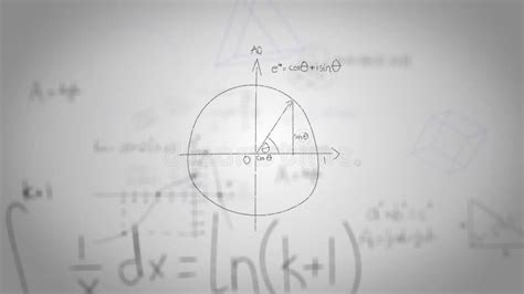 Digital Animation Of Mathematical Equations Floating Against Grey Background Stock Footage