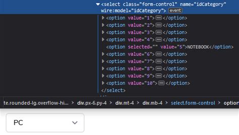 Selected Option Doesn T Render Correctly In Modal Help Livewire Forum