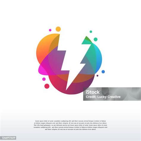 다채로운 천둥 볼트 로고 벡터 전기 로고 디자인 템플릿 디자인 개념 로고 템플릿에 대한 로고 타입 요소 맹공에 대한 스톡 벡터 아트 및 기타 이미지 Istock