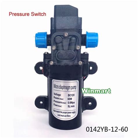 60w Dc12v24v 압력 스위치 유형 마이크로 격막 수도 펌프 각자 프라이밍 승압기 펌프 5l분펌프 Aliexpress