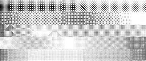 Bitmap Pixelated Striped Pattern Black And White Halftone Grunge Texture Glitched Noise Stripe