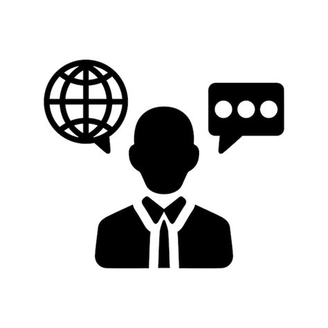 Premium Vector Global Communication Icon Black Vector Graphics